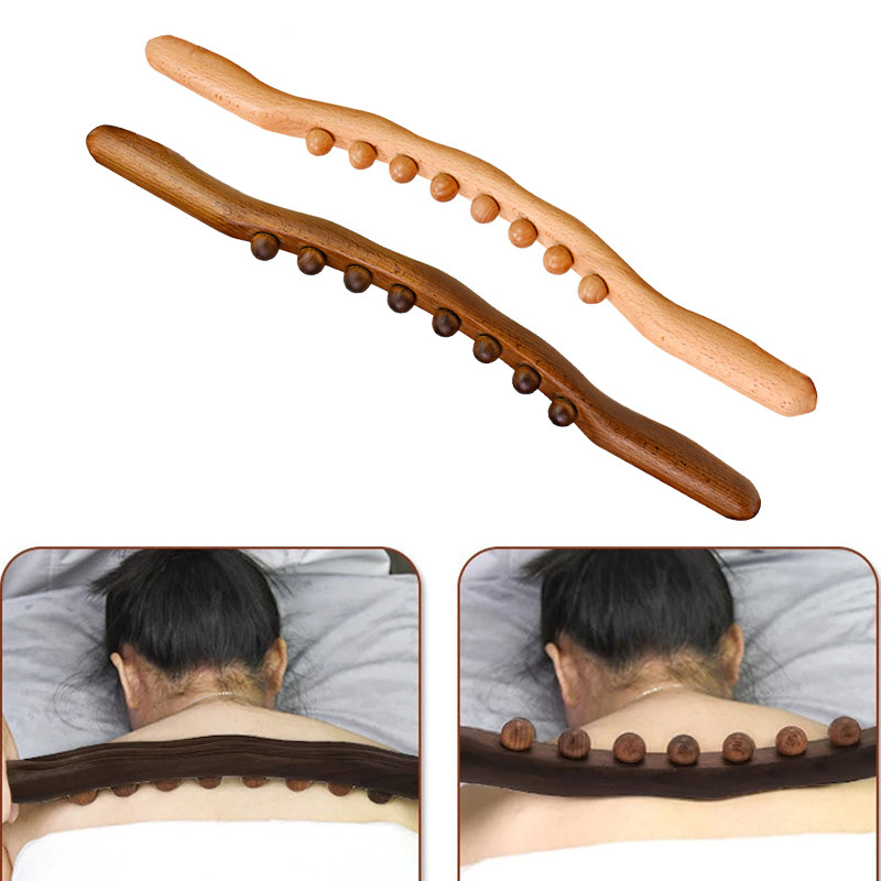 Jual Massager for Body Natural Carbonized Wood Scraping Massage Stick ...