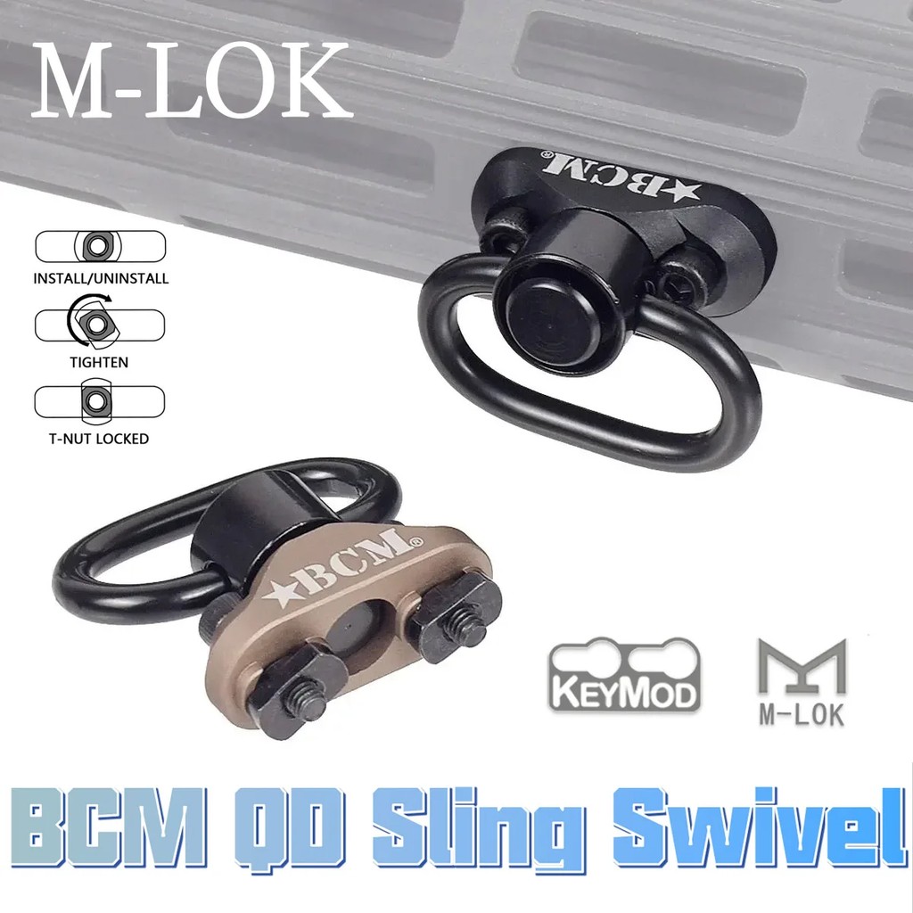 Jual Tactical Metal BCM QD Sling Stud Mount Adapter Fit M-LOK Keymod ...
