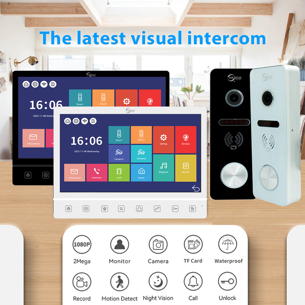 Jual Tuya 1080P 10 Inch Color Touch Screen Wireless WiFi Intercom Video ...