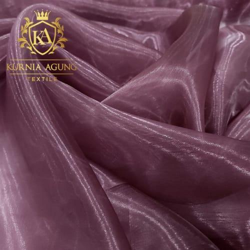 Jual Kain Organdi Kaca Silk Premium Grade A warnaWine Bahan Pita ...