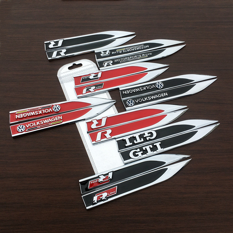 Jual Gti Gtd Gli R R Vw Logo Car Fender Wing Auto Emblem Sticker ...