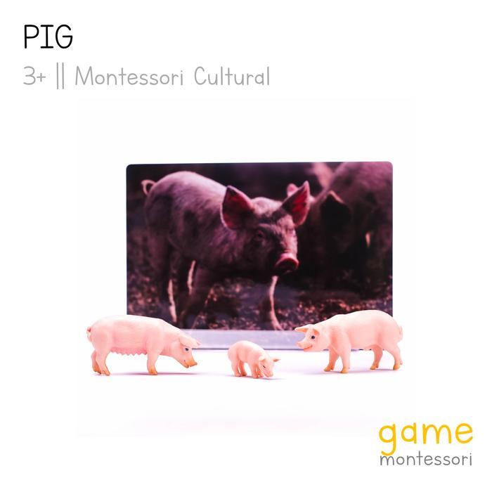 Jual Montessori Cultural Farm Animal Pig | Shopee Indonesia