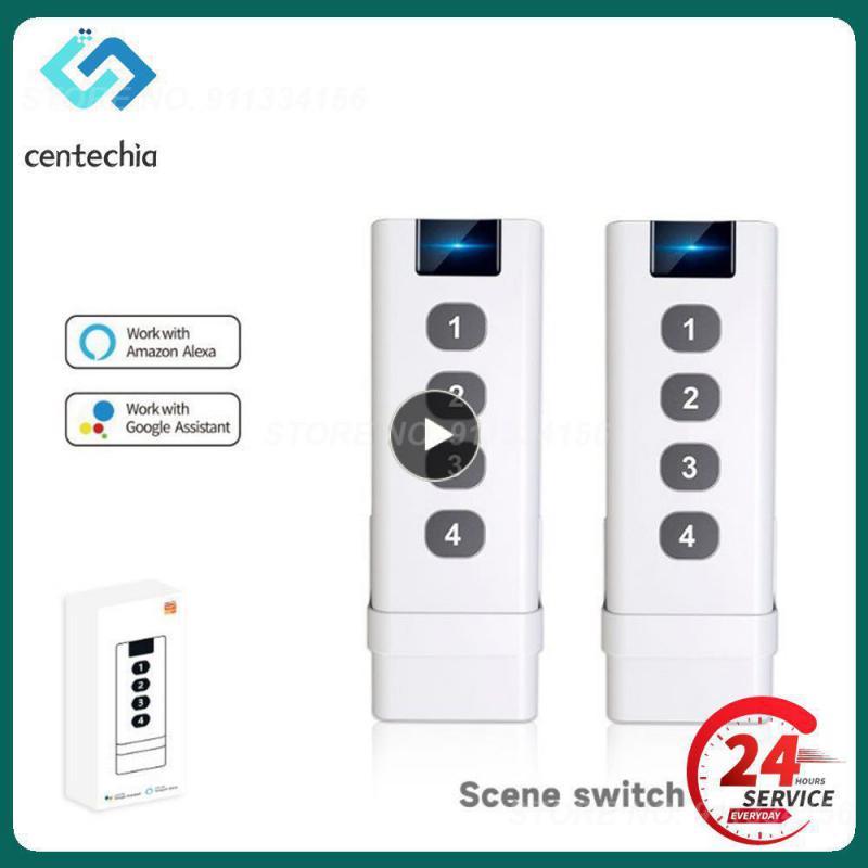 Jual 1-4 Key Tuya Smart Wireless Scene Switch Remote Portable Home ...