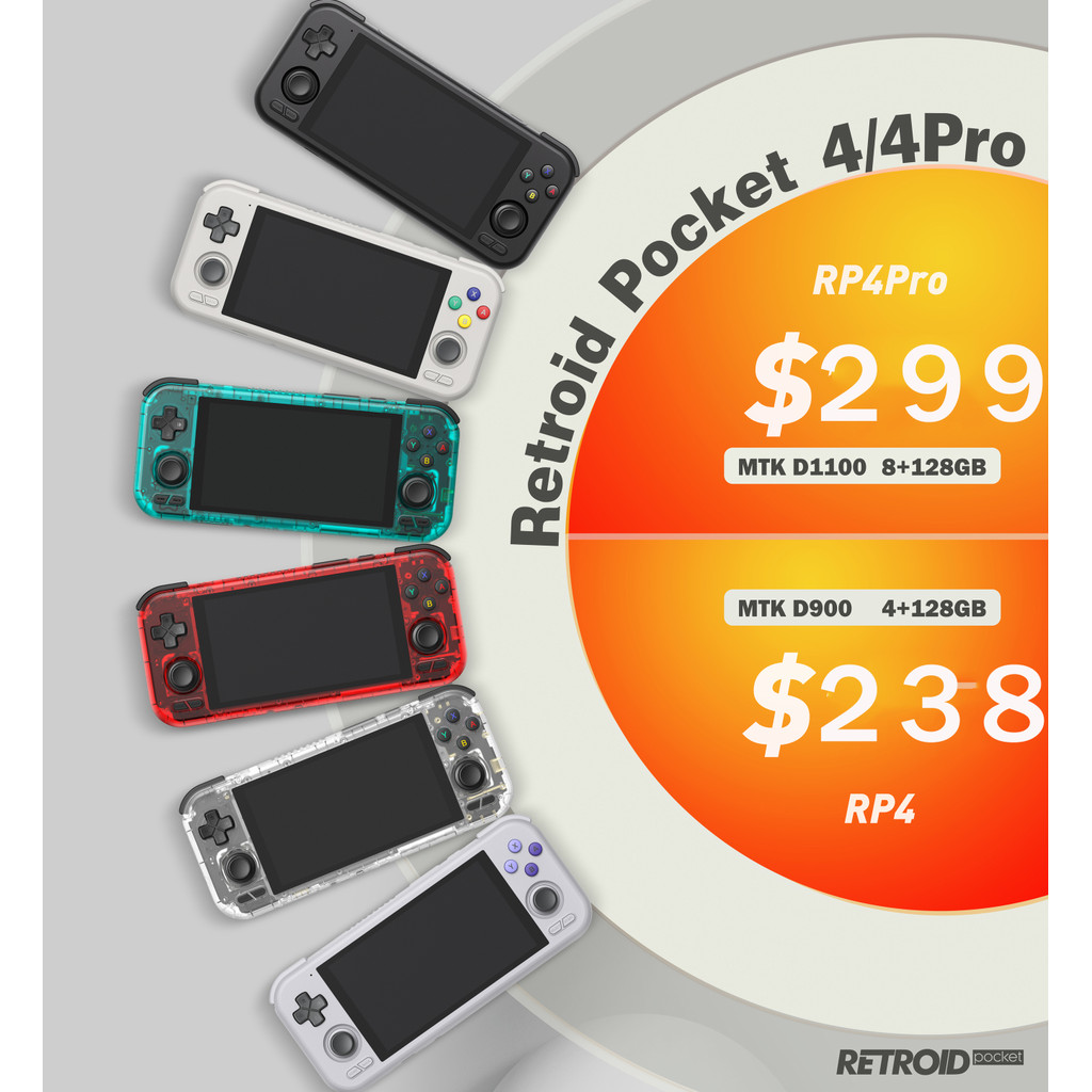 Jual Retroid Pocket 4PRO Handheld Game Console 4G+128G RP4PRO Android ...