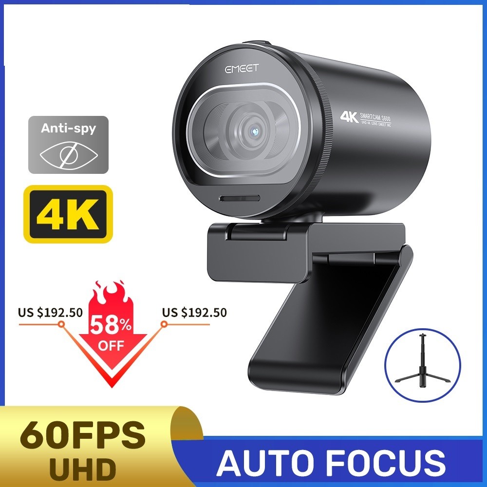 Jual Top 4K Webcam 1080P 60FPS Autofocus Streaming Web Camera EMEET ...