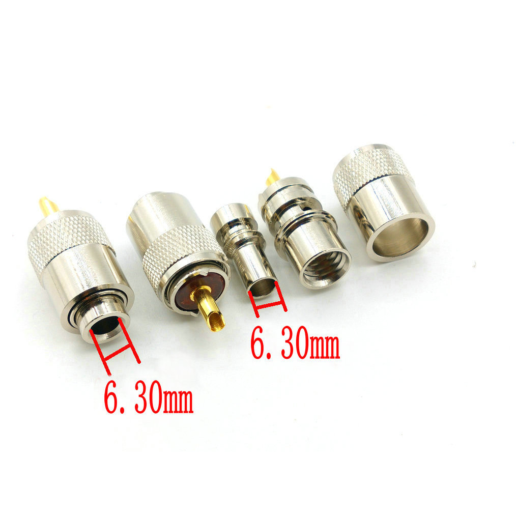 Jual PROMO UHF CONNECTOR BRASS UHF PL-259 Male Solder RF Connector Plug ...