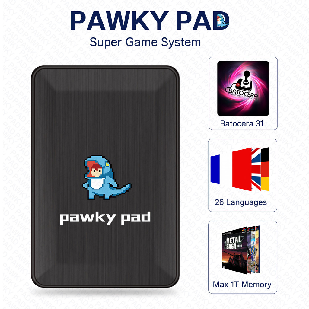 Jual New Pawky Box Pad Retro Video Game Console For PS2 PSP N64 DC ...