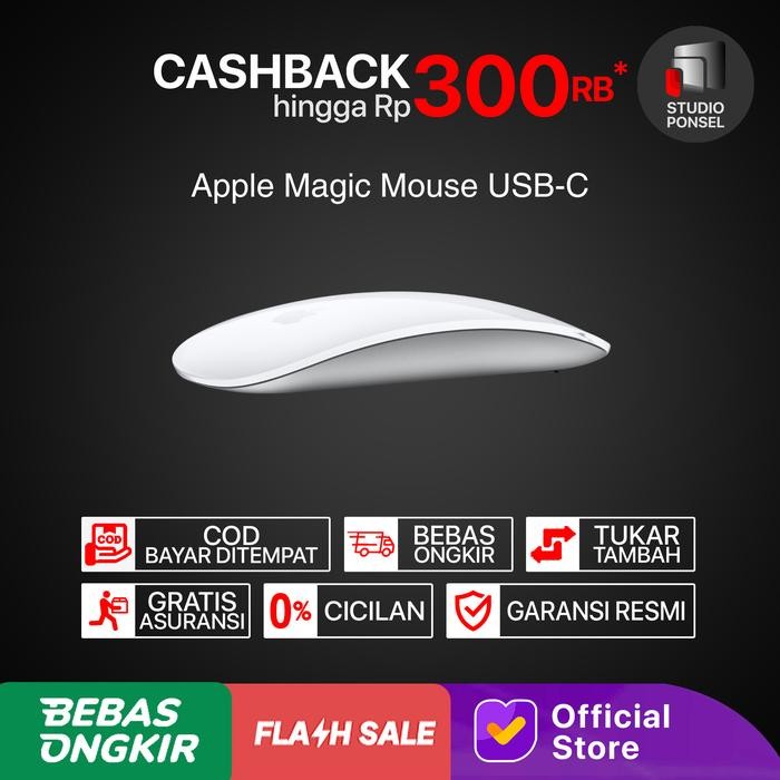 Jual Apple Magic Mouse UsbC Black Multi-Touch Surface For Ipad Macbook ...