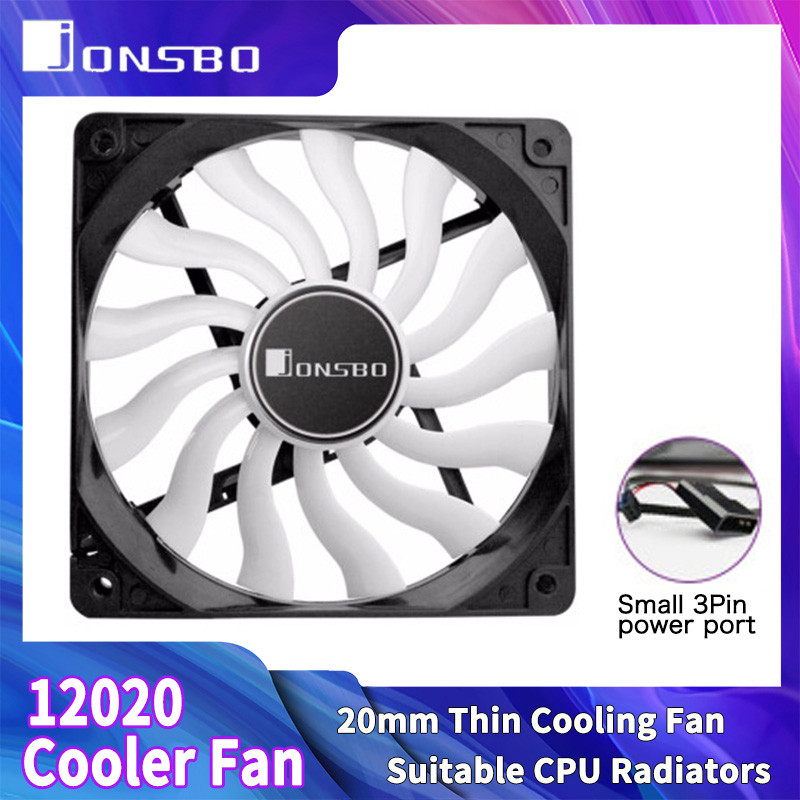 Jual JONSBO 12020 Computer Case Fan 120MM Small 3PIN Thin Quiet Cooler ...