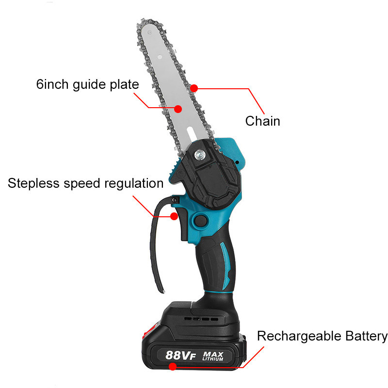 Jual 6 Inch Chain Saw Cordless Handheld Pruning Saw Portable ...