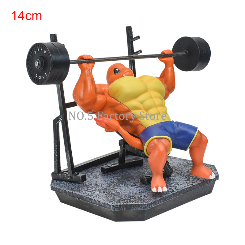 Jual Anime Pokemon Fitness Muscle Man Action Figure Gengar Charmander ...