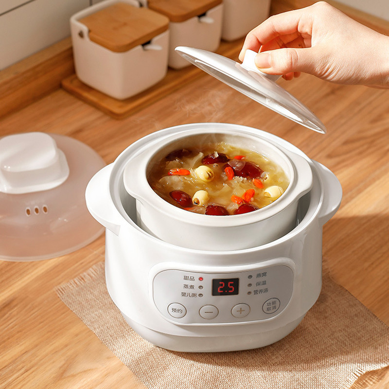 Jual 200W Electric Slow Cooker Food Ste Stew Cup Multicooker Ceramic ...