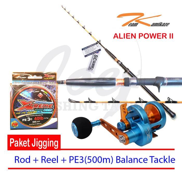 Jual Paket Combo Medium Jigging OverHead Lengkap - Rod - Reel - PE ...