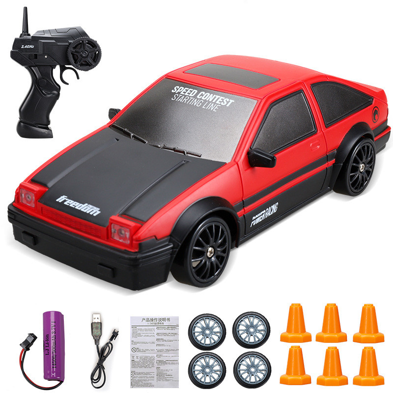 Jual 2.4G High speed Drift Rc Car 4WD Toy Remote Control AE86 Model GTR ...