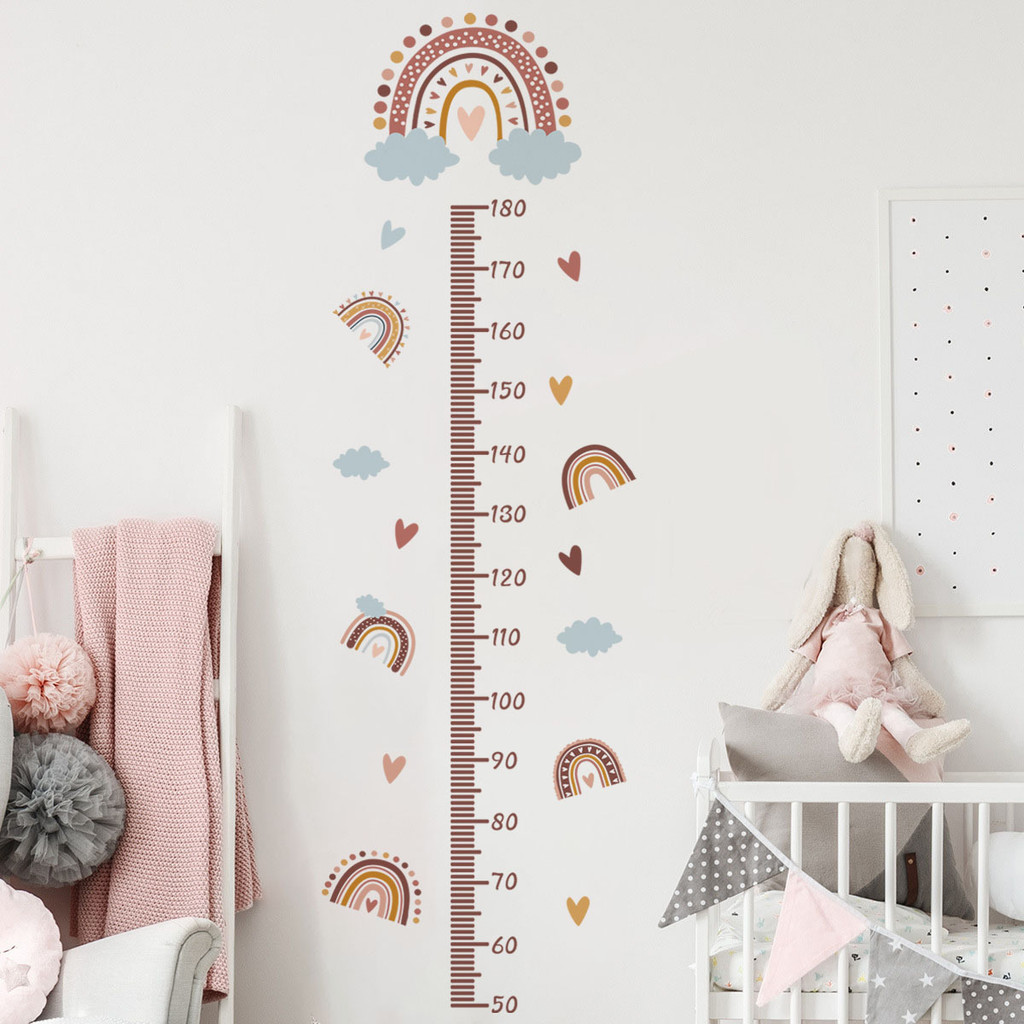 Jual Rainbow Height Measurement Wall Stickers for Kids Room Height ...