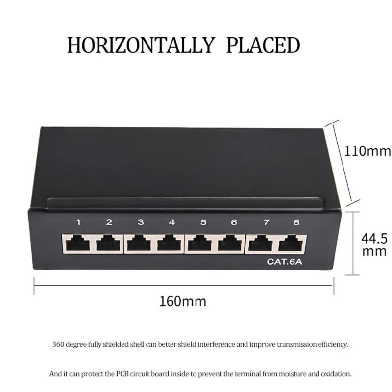 Jual Cat6 Cat6A 8/12-port Mini Desktop Patch Panel Shielded Available ...