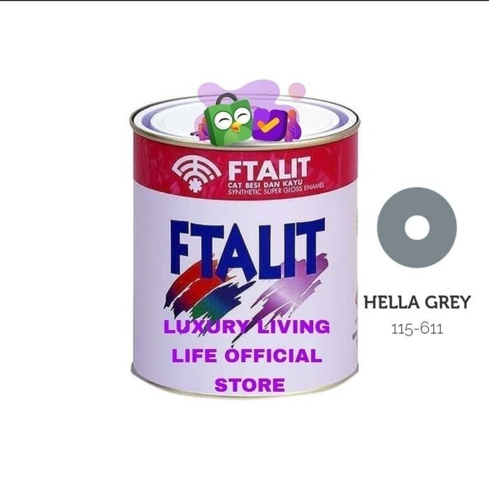 Jual Cat Minyak FTALIT 611 Hella Grey 1kg Cat kayu besi solvent kilap ...