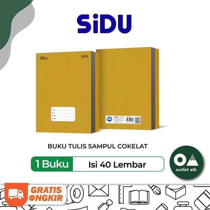 Jual 72xq- Buku Tulis Sekolah / Buku Sampul Coklat Sidu 40 Lembar Isi ...