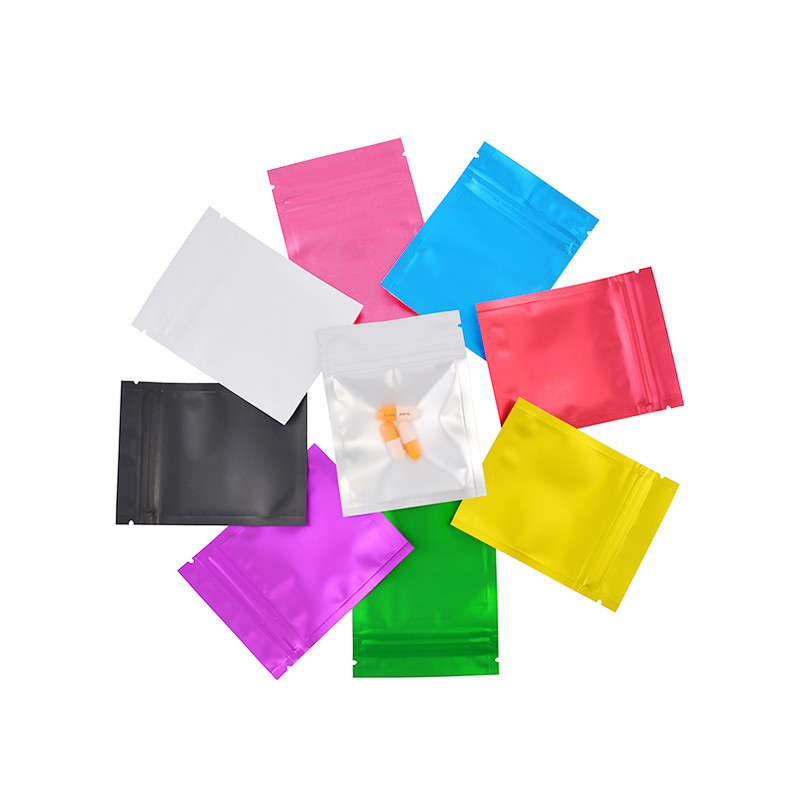Jual Matte Color Zip Lock Bag One Side Clear Foil Zipper Bag Food ...