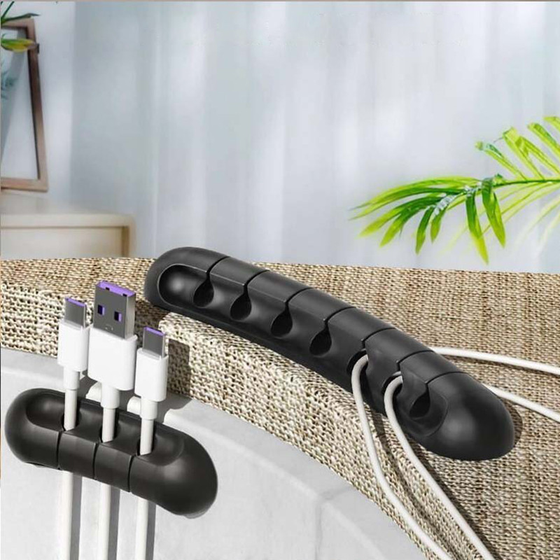 Jual 3/5/7 Holes Cable Organizer Silicone USB Winder Desktop Tidy ...