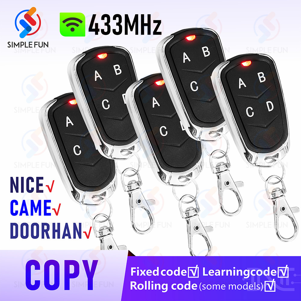 Jual PROMO Clone Remote Control 4-Channels 433Mhz Nice Came Doorhan ...