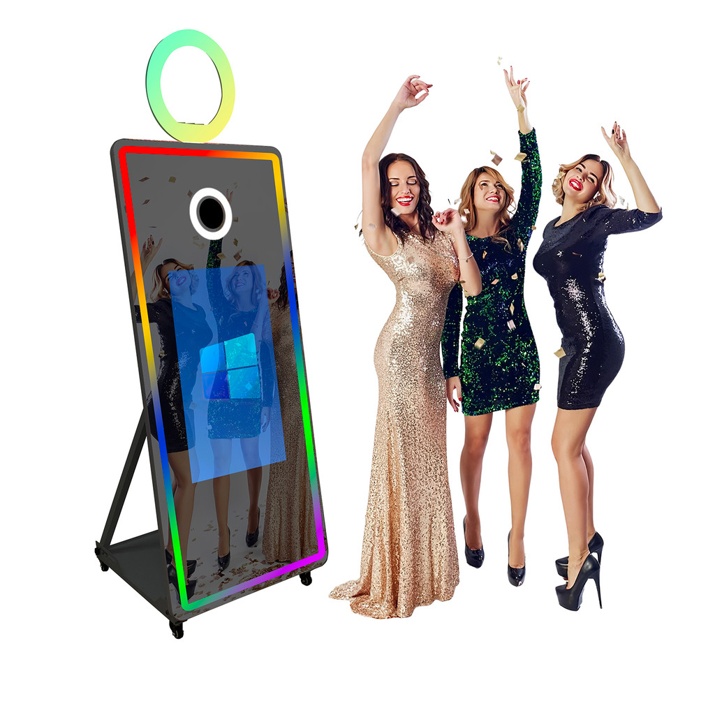 Jual Digital Printing Booth Mirror Photo Booth with Touch Screen Magic ...
