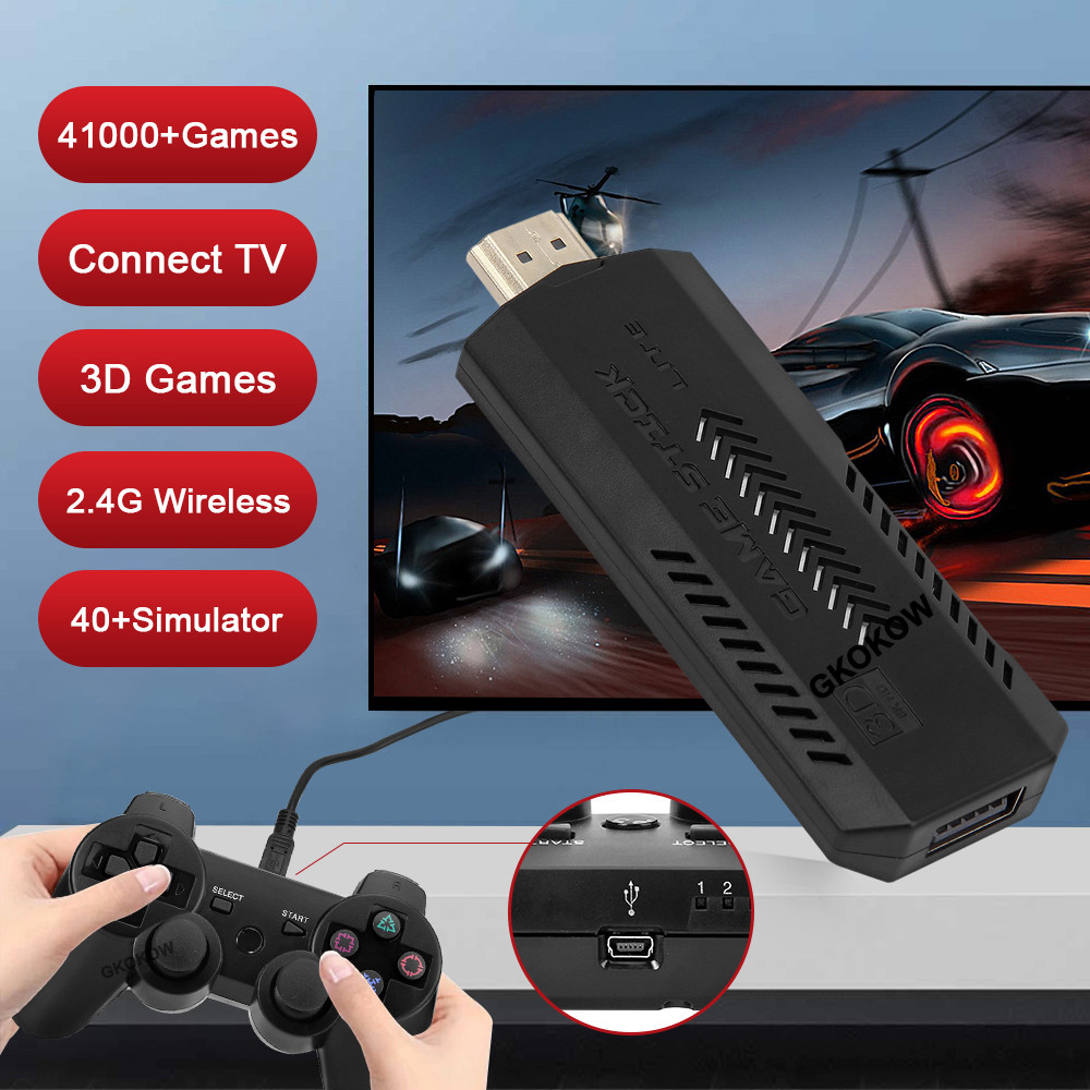 Jual New Upgrade X2 PLUS Video GameStick Console 2.4G P3 Rechargeable ...