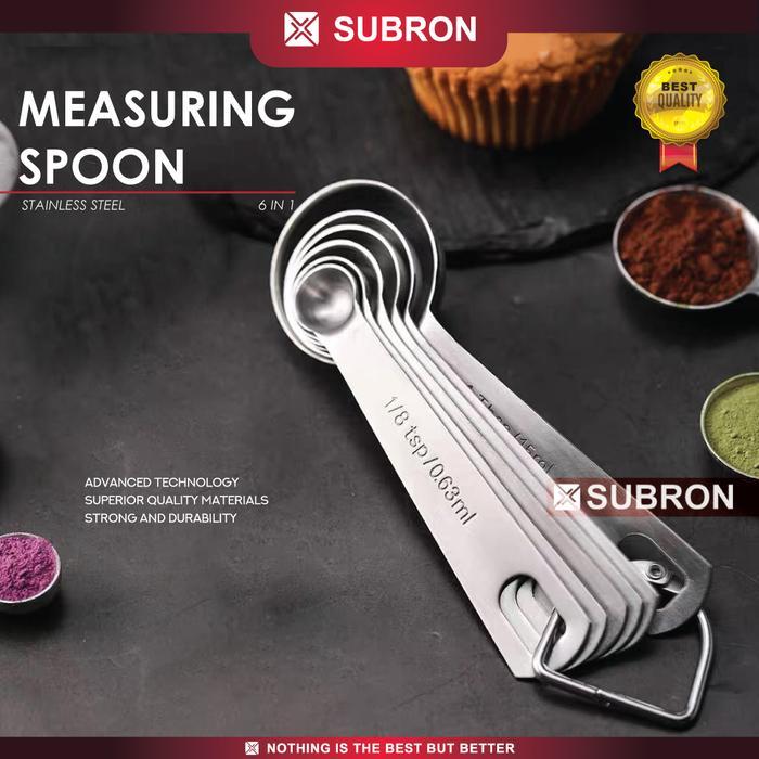 Jual vowk- Subron Sendok Takar Sendok Ukur Set 6In1 Measuring Spoons ...