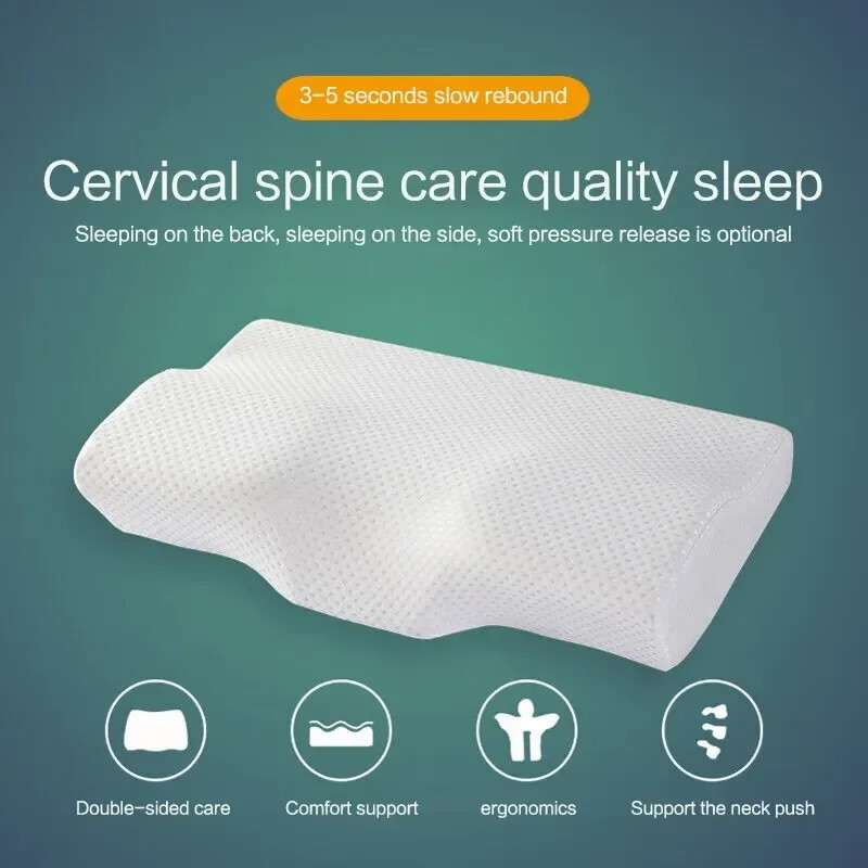 Jual Neck Pillow Slow Rebound Memory Cotton Pillow Cervical Partition ...