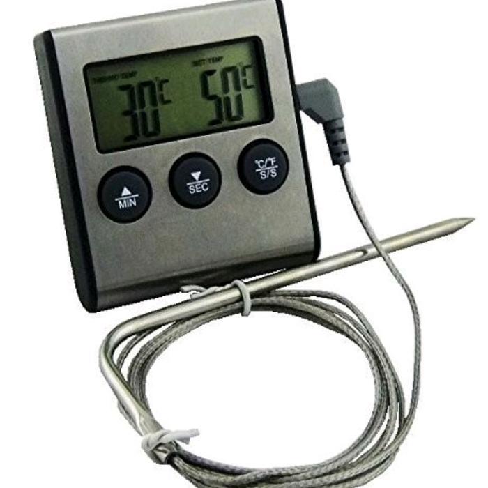 Jual Digital thermometer tusuk with timer measuring Alarm Temperature ...