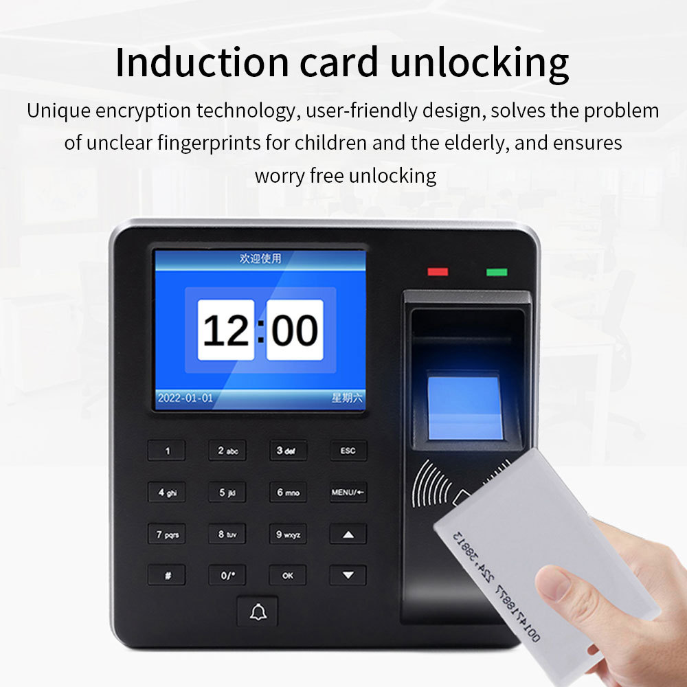 Jual 125Khz Rfid Biometric Fingerprint Time Attendance Clock Recorder ...