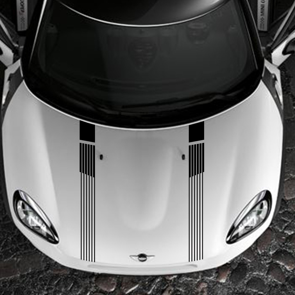 Jual IMPORT Car Hood Sticker Graphics Stripes Vinyl Decor Decal ...