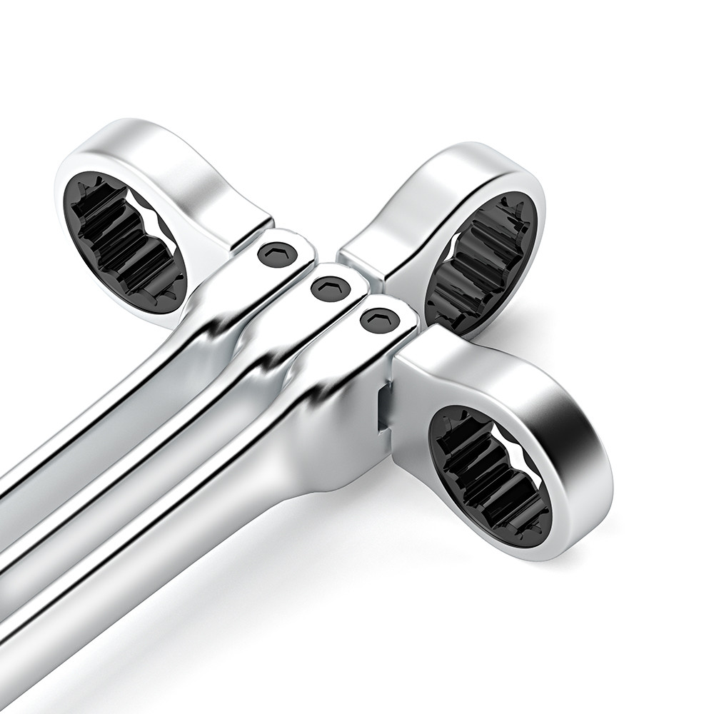 Jual WOZOBUY Flex Head Ratcheting Wrench Set- Metric Ratchet ...
