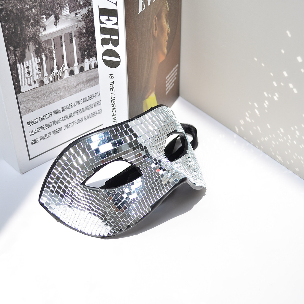Jual Dance Party Sparkling Mirror Mask Disco Mask Mirror Reflect Creat ...