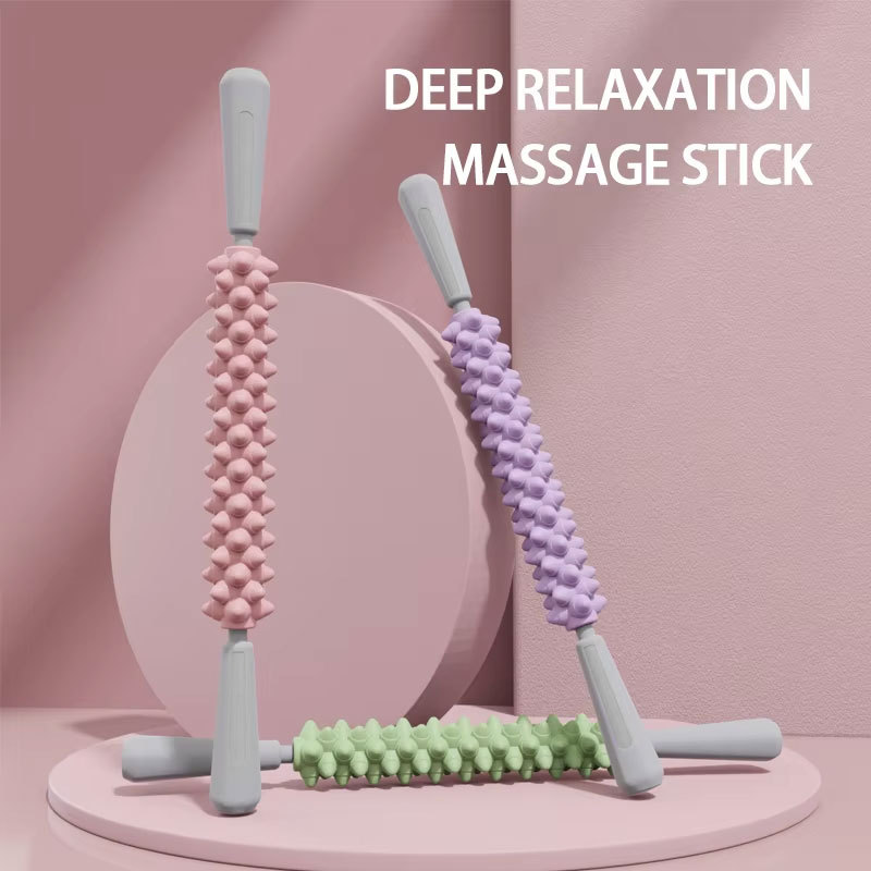 Jual Yoga Massage Stick Yoga Fitness Wolf Teeth Muscles Massage Stick ...