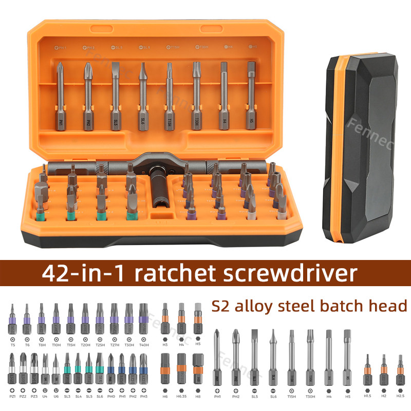 Jual 42 in 1 Precision Ratchet Screwdriver Set Portable Hand Tool Multi ...