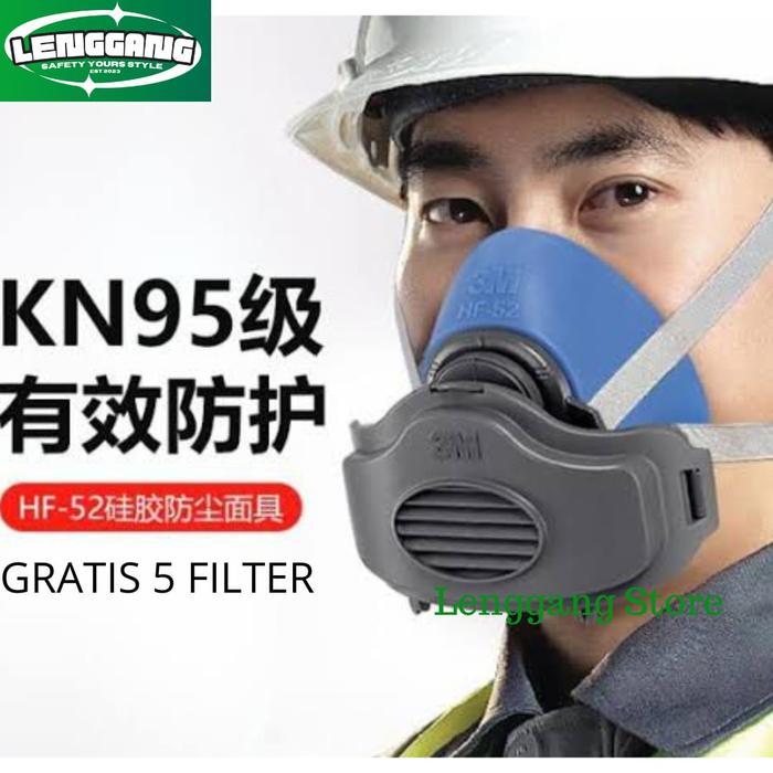 Jual gjah Masker Respirator HF-52 - Half Mask + 3700 + Gratis 5 Filter ...