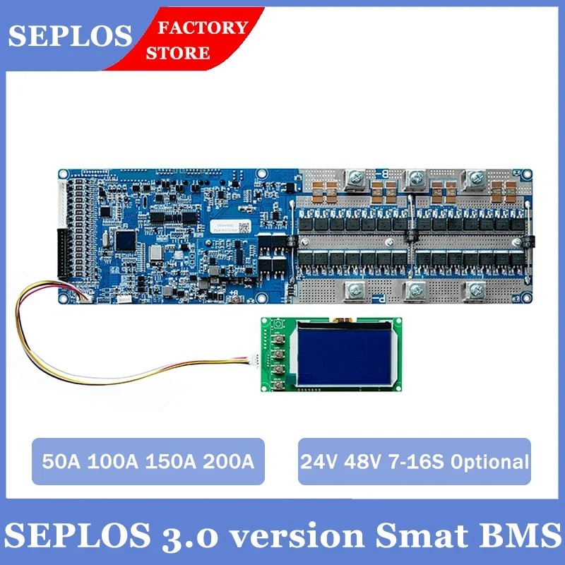 Jual Seplos 16S 50A 100A 150A 200A LiFePO4 Smart BMS with Bluetooth for ...