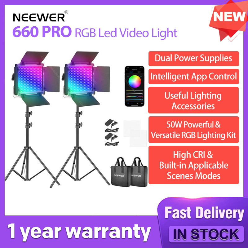 Jual JUAL Neewer 660 PRO RGB Led Video Light With APP Control For ...