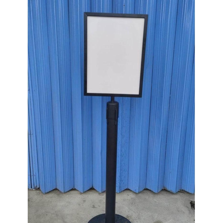 Jual k4v7- Standing Sign Frame Stainless Papan Tiang Antrian | Shopee ...