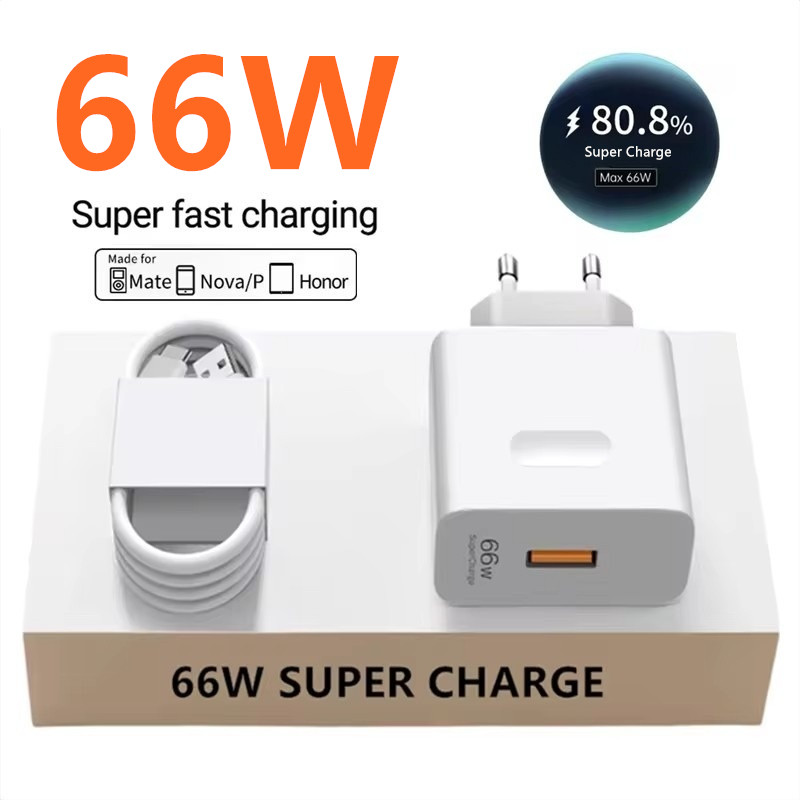 Jual 6A 66W Super Fast Charger For Mate 40 50 60 P50 P60 Nova 9 10 ...
