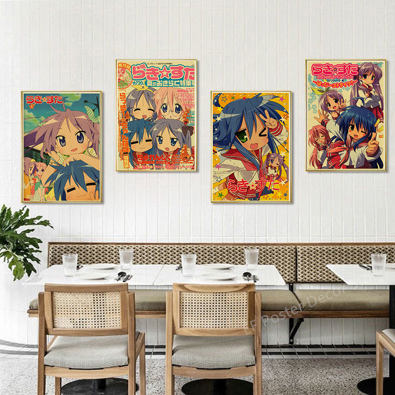Jual Anime Lucky Star Kawaii Konata Izumi Retro Poster Prints Painting ...