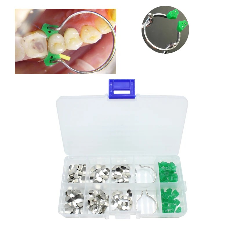 Jual Dental Matrix Bands Style Sectional Contoured Matrices Ring Wedges ...