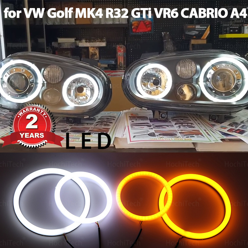 Jual White Yellow Dual White Cotton Led Angel Eyes Kit Ring Turn Light ...