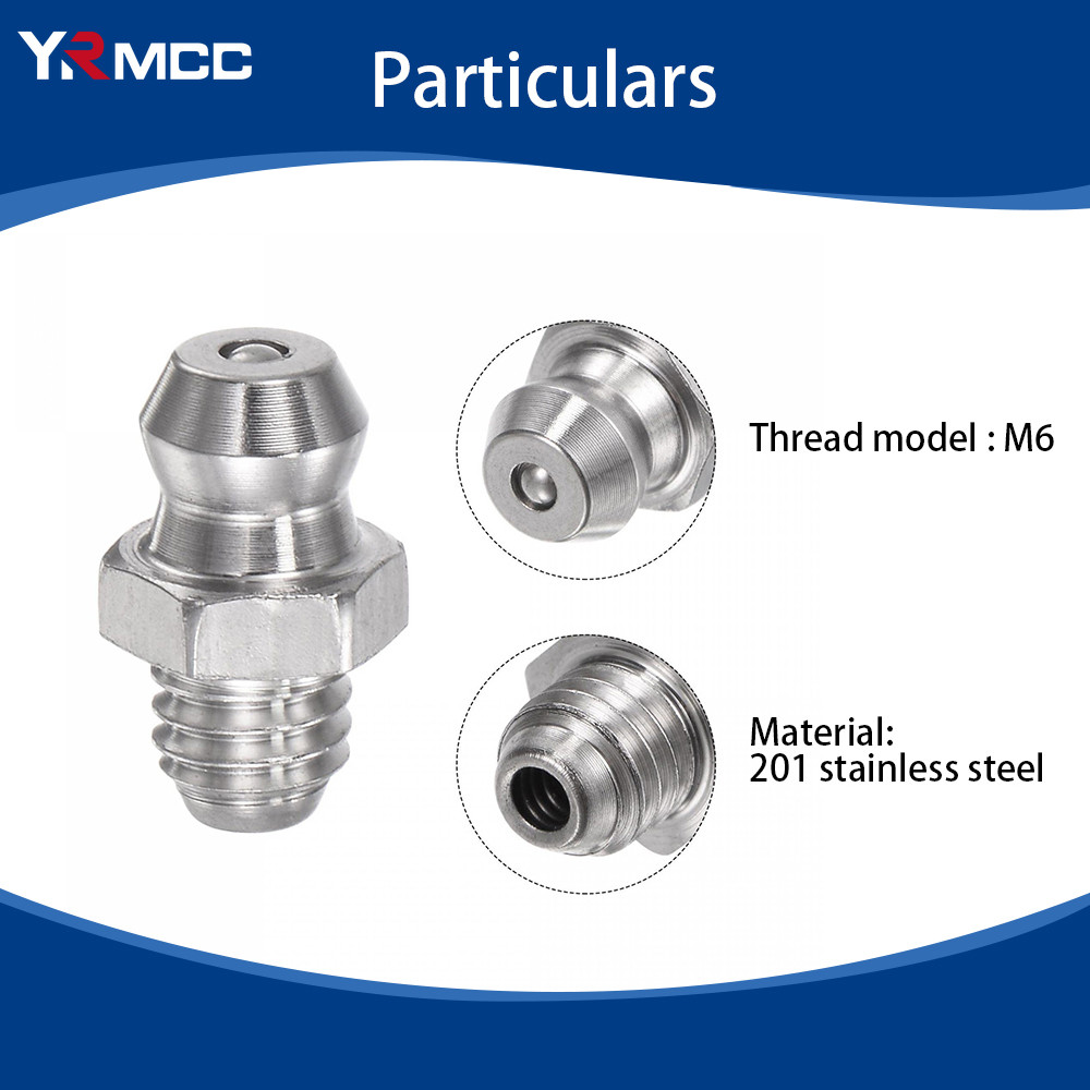 Jual 10/20PCS Grease Gun Coupler Steel Connector Fittings Grease Nipple ...