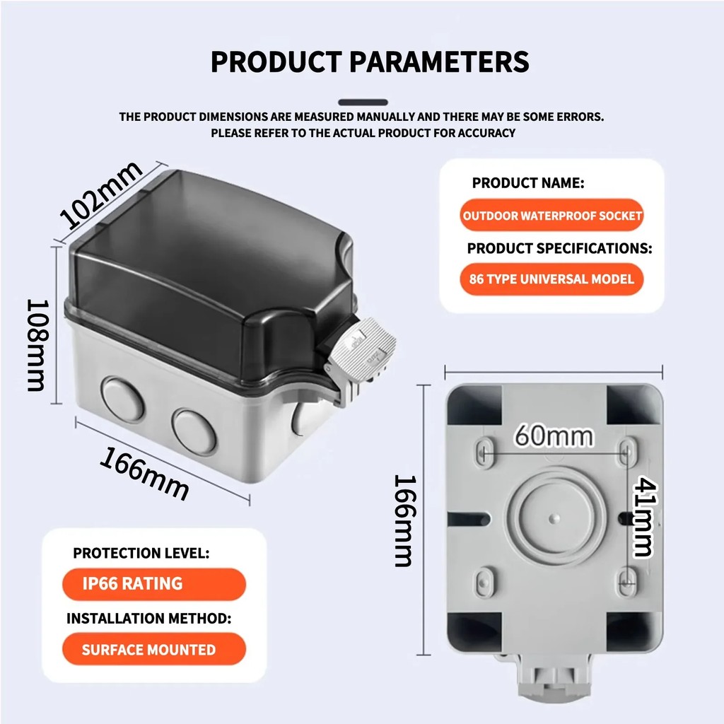 Jual IP66 Waterproof Junction Plastic Box Connector 3 Pin Panel Mount ...