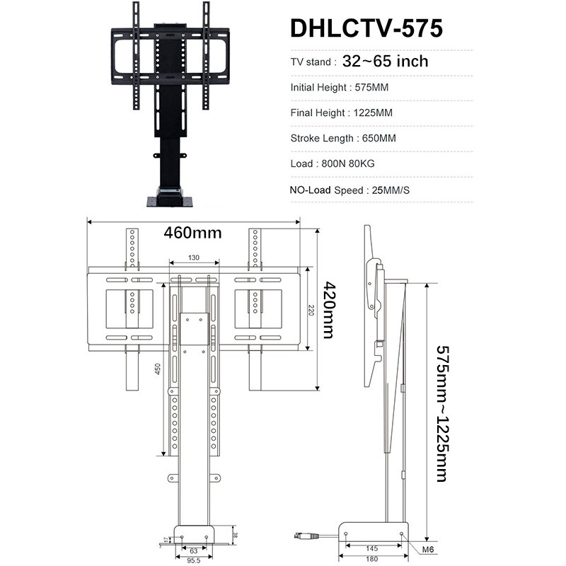 Jual Motorized TV Lift for 32" ~ 85" TVs,Height Adjustable TV Stand and ...