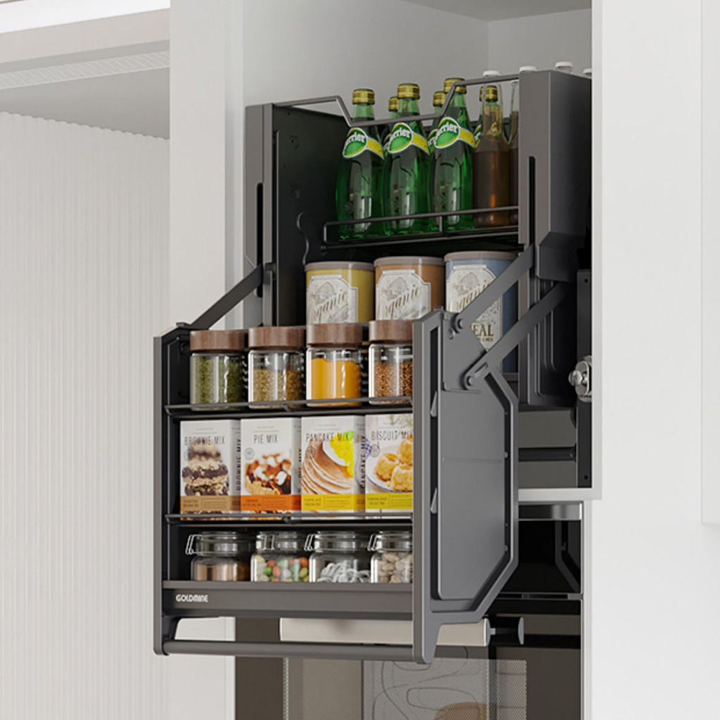 Jual Goldmine Factory Double Cabinet Pull Down Kitchen Lifted Basket ...