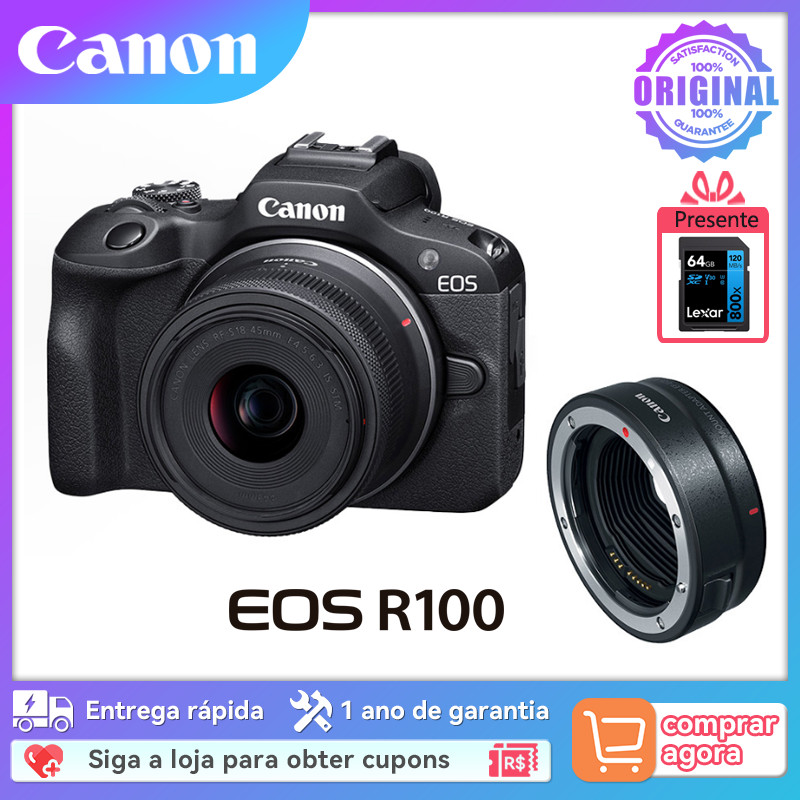 Jual Canon EOS R100 APS-C Professional Mirrorless Digital Camera White ...