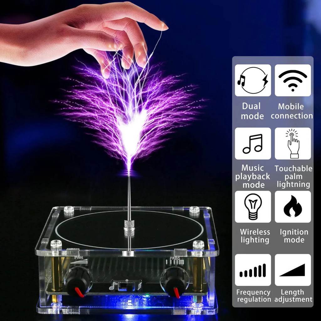Jual Mini Tesla Coil Speaker Bluetooth-compatible Music High Power ...